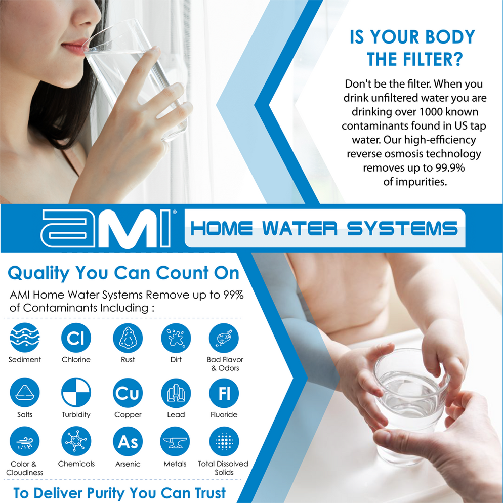 100 GPD Home RO Drinking Water Filter System 5 Stage Reverse Osmosis ...