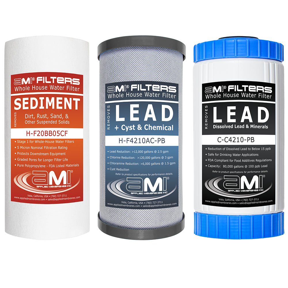 Whole House Water Filter Replacements for Lead Carbon and Sediment 3 ...