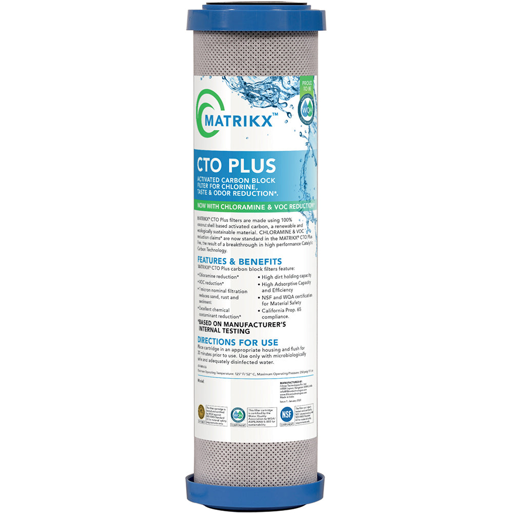 01-250-10-MATRIKX KX Carbon Water Filter | Chlorine, Chloramine, Taste ...