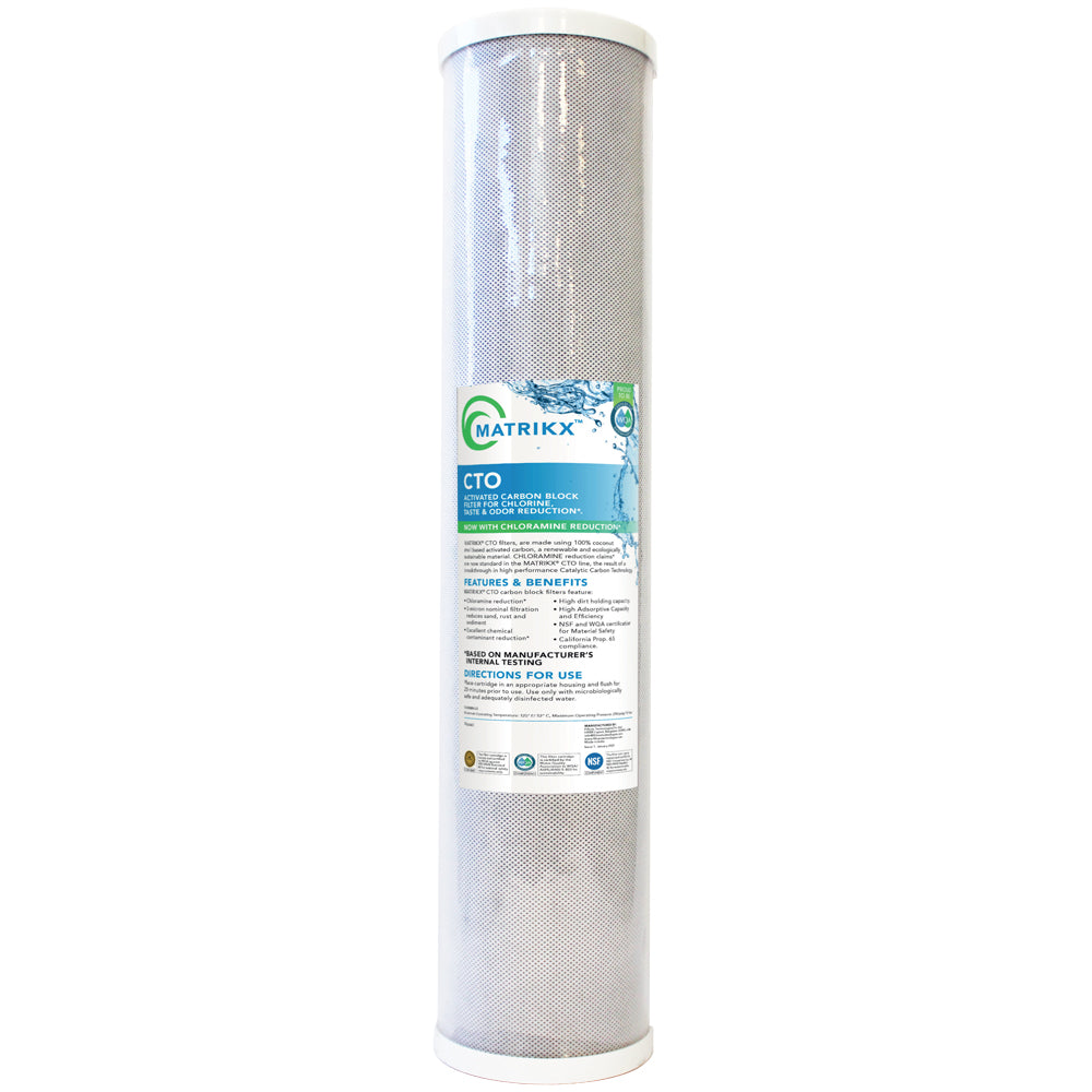 32-425-125-20 KX MATRIKX CTO 20" Big Blue Carbon Block Filter 5 Micron ...