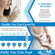 40-Inch 5 Micron Sediment Filters for Water Filtration | Polypropylene ...