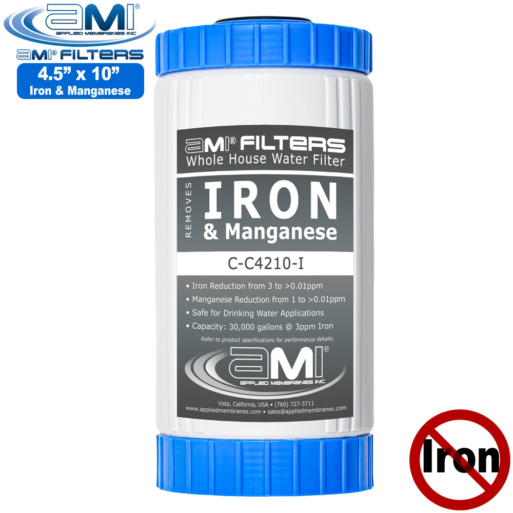 Iron Filter Cartridge for Iron & Manganese| 4.5"x10” | Whole-House ...