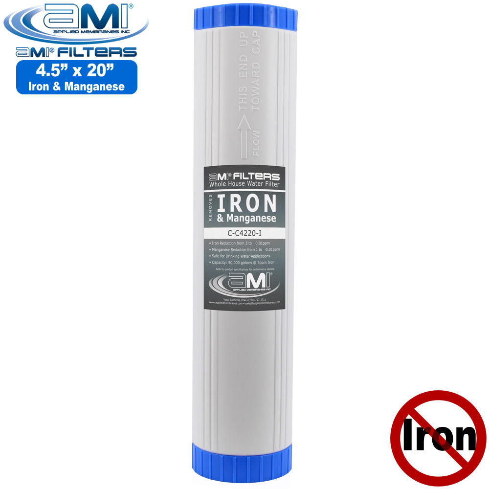 Iron & Manganese Reducing Filter Cartridge | 4.5"x20” | Whole-House ...