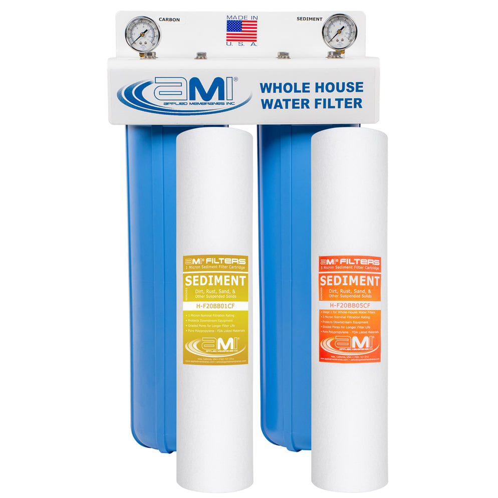 20" 2-Stage Fine Sediment Whole House Filter System - High Flow Filters ...