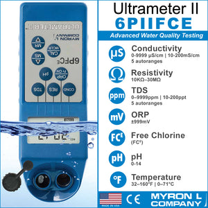 Myron L Ultrameter II 6PFCE Water Tester for Conductivity, Resistivity ...